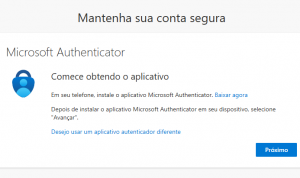 Configuração do Microsoft Authenticator no e-mail - WAN Tecnologia